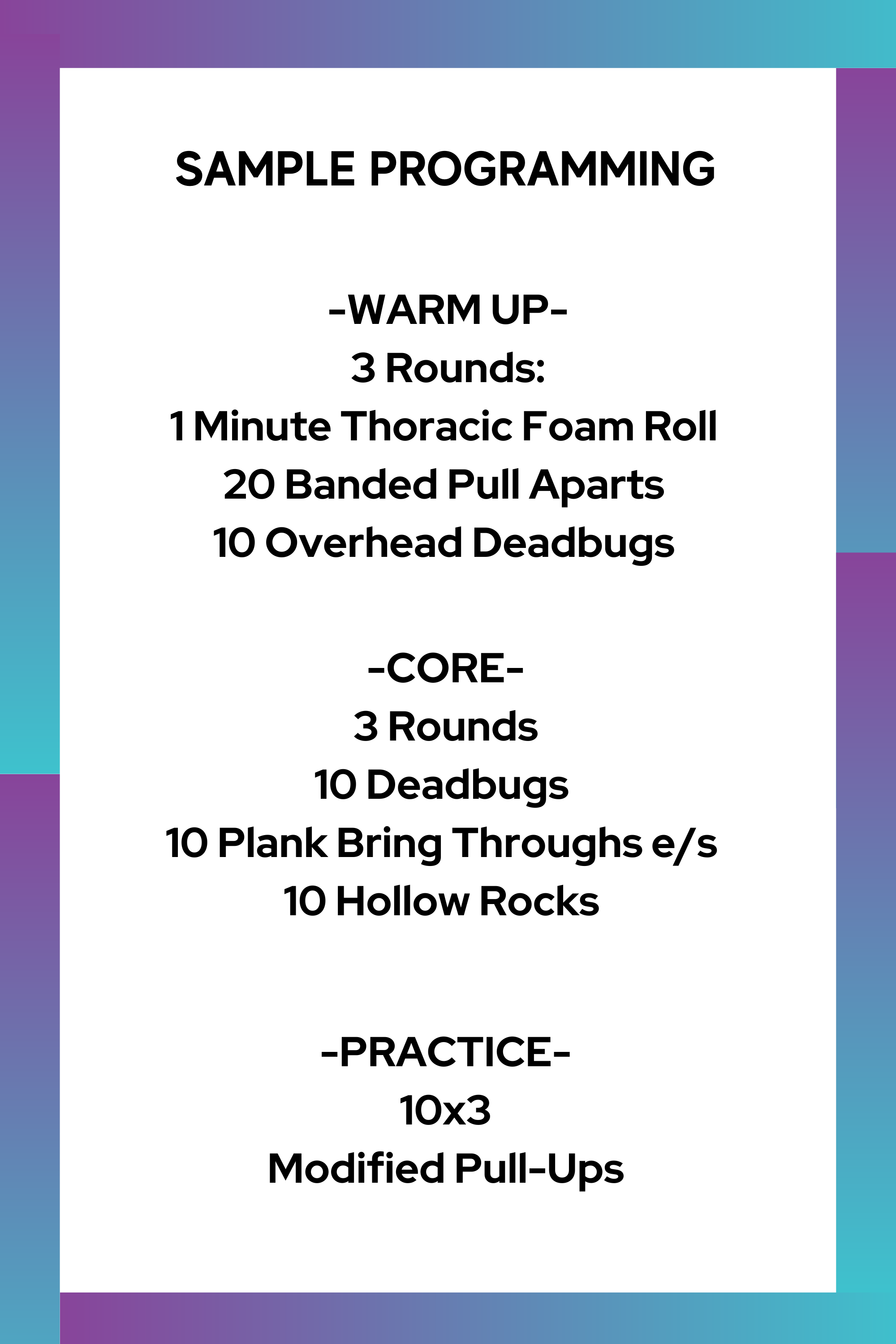 Pull-Up Program - Competitive Female Training